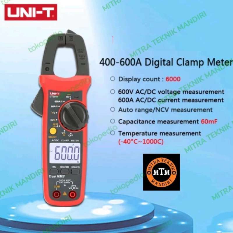 Promo ALAT UKUR DIGITAL CLAMP METER AC-DC TANG AMPERE MULTIMETER UNI-T ...