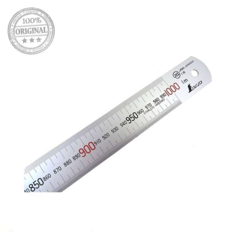 Promo Shinwa Penggaris 100cm Stainless Steel Rule 1m Hard Chrome JIS 13048 Diskon 23% di Seller ...