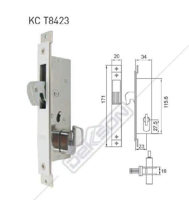 Promo KUNCI SLIDING AL DEKKSON KC T8423 Sliding Lock For Aluminium Door ...