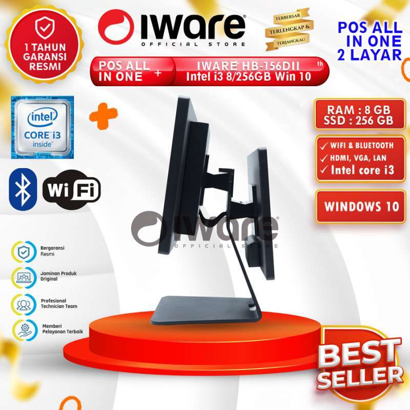 Jual Iware Mesin Kasir Pos All In One Hb-156dii I3 8/256gb Win 10 156 ...