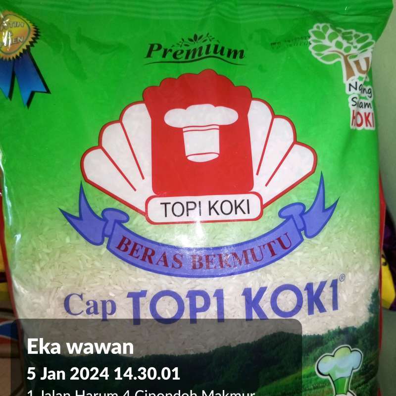 Jual beras topi koki 5kg di Seller Ekarafanda store - Ekarafanda store - Kota Tangerang | Blibli