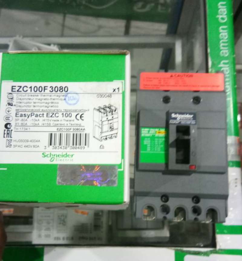 Promo MCCB / EazyPact / Easypact 80A 3P EZC100F Schneider Diskon 23% di Seller Lixia Store ...
