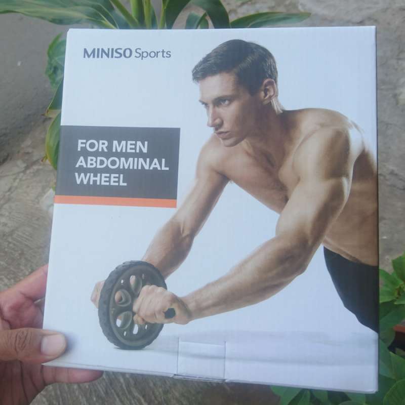 Jual miniso sport abdiminal wheel roda latihan ab exercise roller for ...