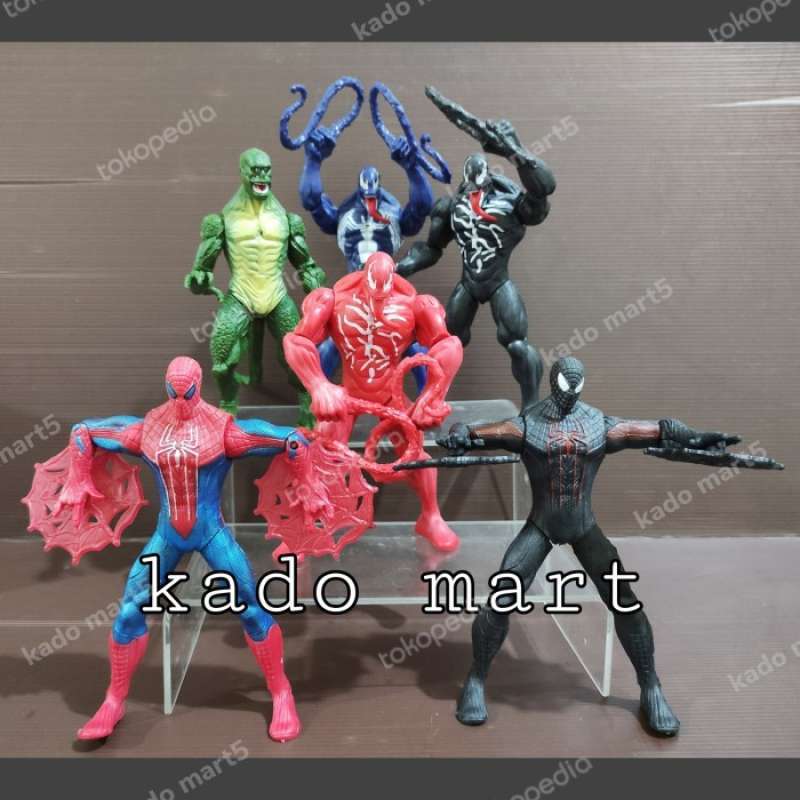 Promo mainan action figure venom musuh spiderman set 6 pcs Diskon 23% ...