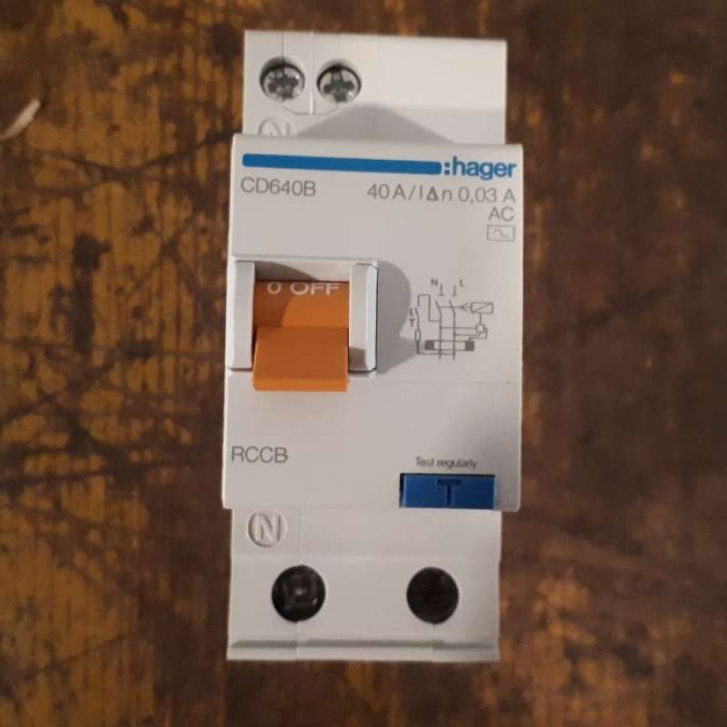 Promo ELCB / Anti kontak 2 phase 40 ampere HAGER. tipe CD640B Diskon 23 ...