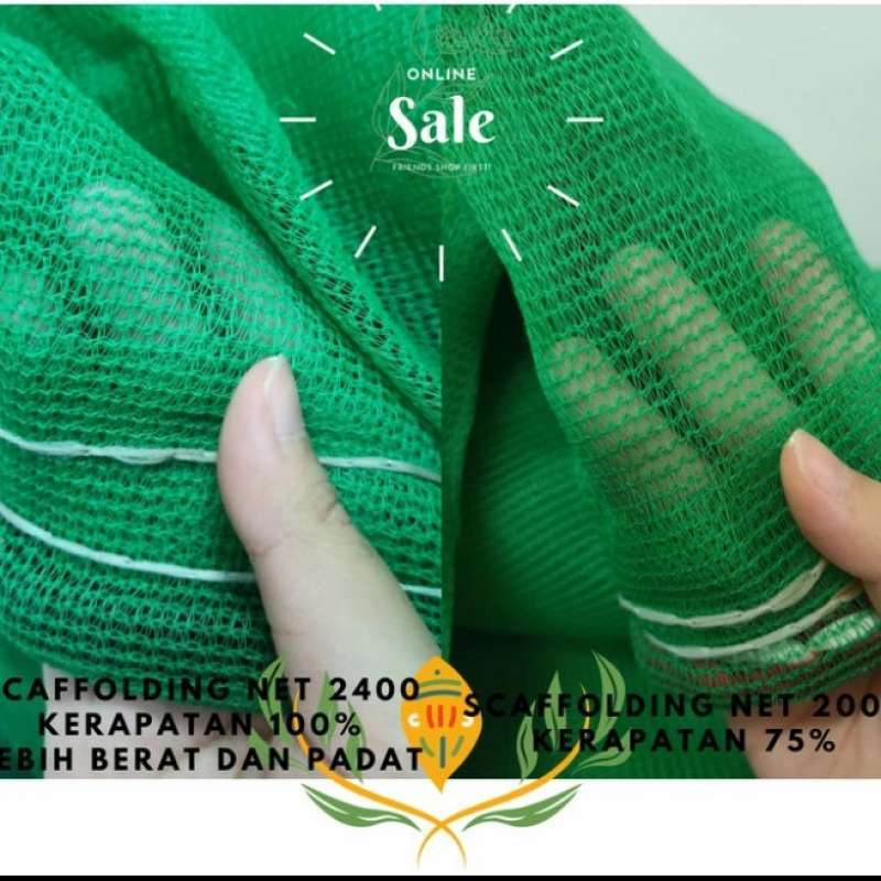 Promo Jaring Pengaman-jaring Proyek-polynet Hijau- Scaffolding Hijau 2000 Diskon 23% Di Seller ...