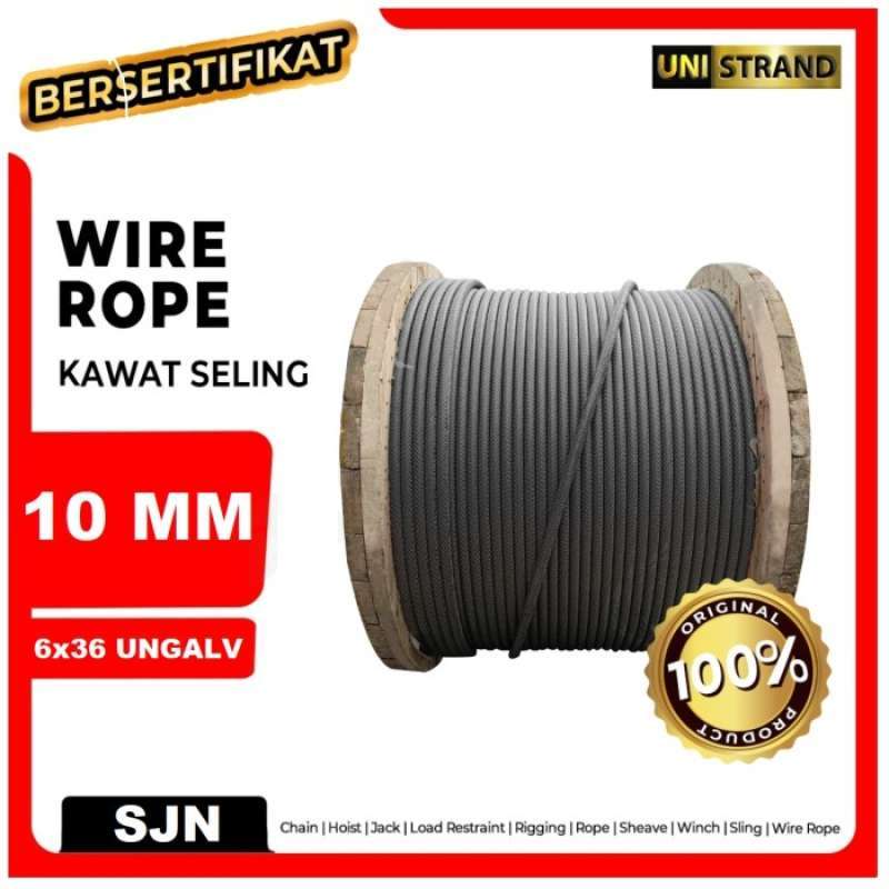 Promo Wire Rope/Kawat Seling dia 10mm 6x36(WS) + IWRC Ungaanized ...