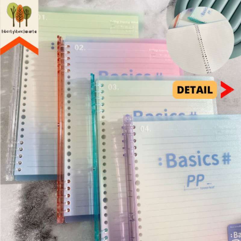 Jual Buku Binder Gradasi Transparan Ukuran B5 Dengan Kertas Stationery ...