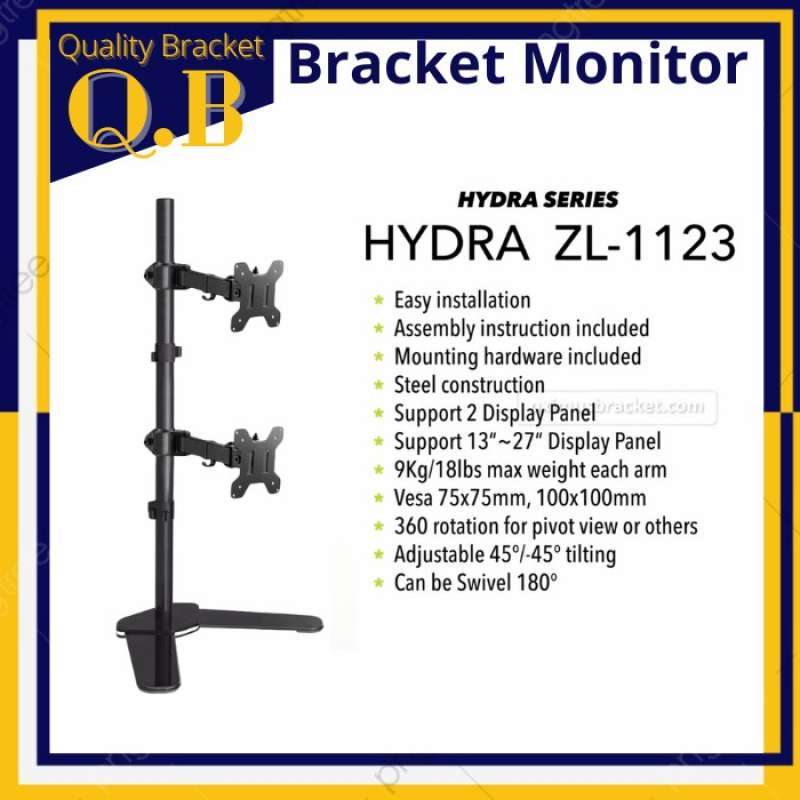 Promo Bracket Monitor 13 - 27, Dual Stack Screen Freestanding Desk ...