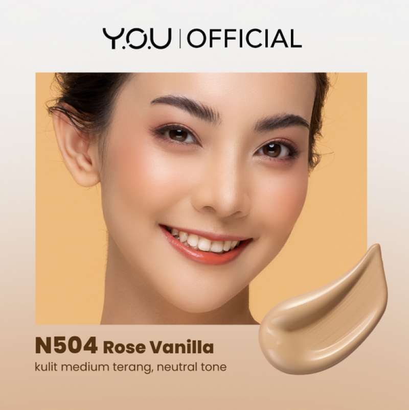 Promo YOU Cloud Touch Blurring Skin Tint | Liquid Foundation - N504 Rose Vanilla Diskon 10% di ...