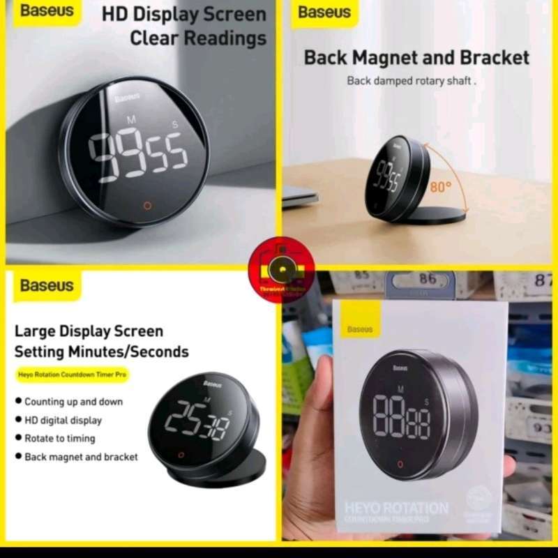 Jual Baseus heyo rotation countdown timer digital Pro FMDS000013 di Seller Thewisest Okesop ...