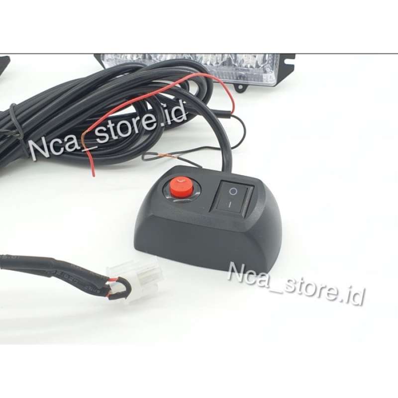 Promo Led Strobo Grill Mobil Tebal 4 Titik 12v Biru High Quality ...