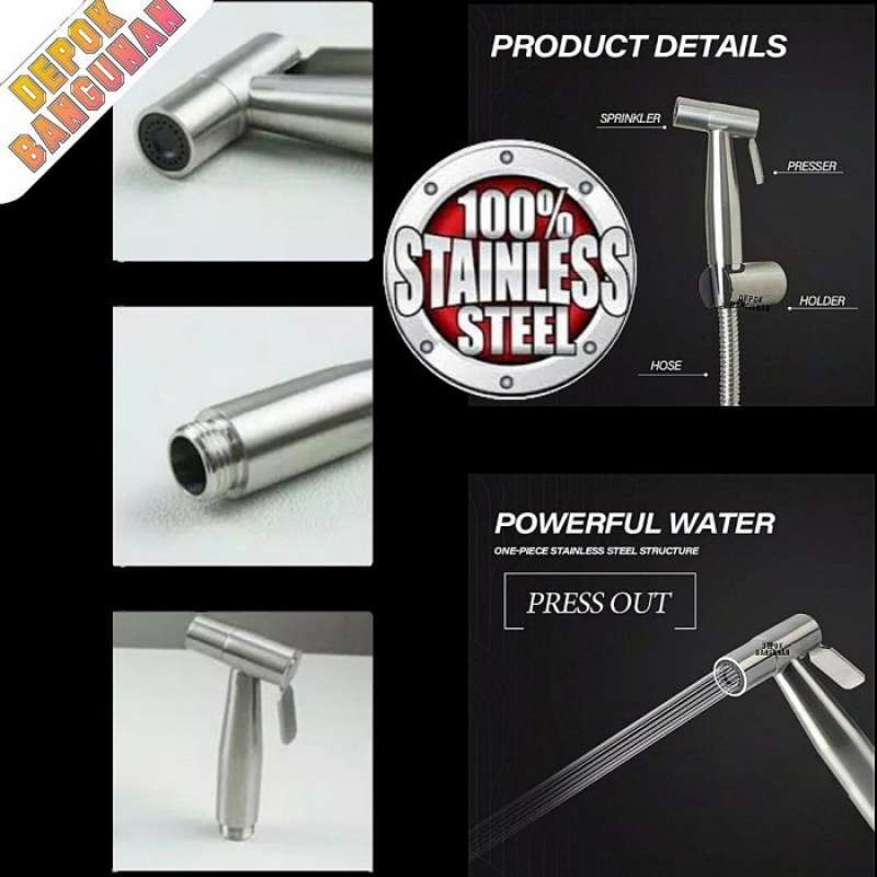 Promo JET SHOWER TOILET STAINLESS SUS 304 JET WASHER CLOSET SHOWER ...