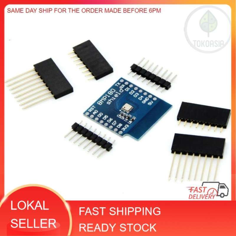 Jual (Local Stock) WeMos ESP8266 D1 Mini BMP180 Temperature/Barometric Pressure/Altitude Shield ...