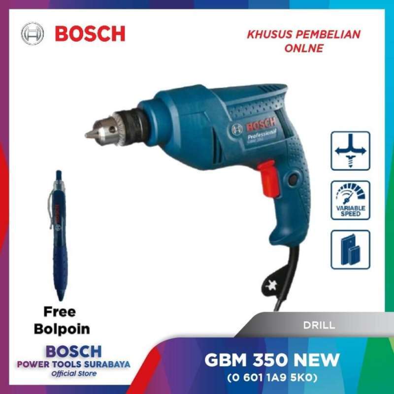 Jual Bosch GBM 350 New Mesin Bor Kayu & Besi 10mm di Seller Bosch Power ...