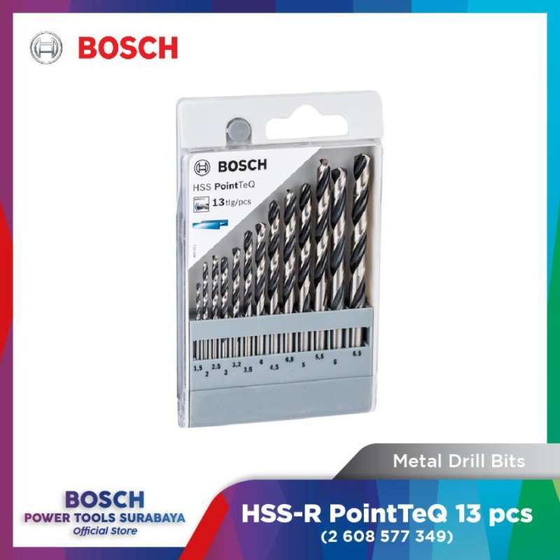 Jual Mata Bor Besi Set Bosch HSS-R PointTeQ 13 pcs di Seller Bosch ...