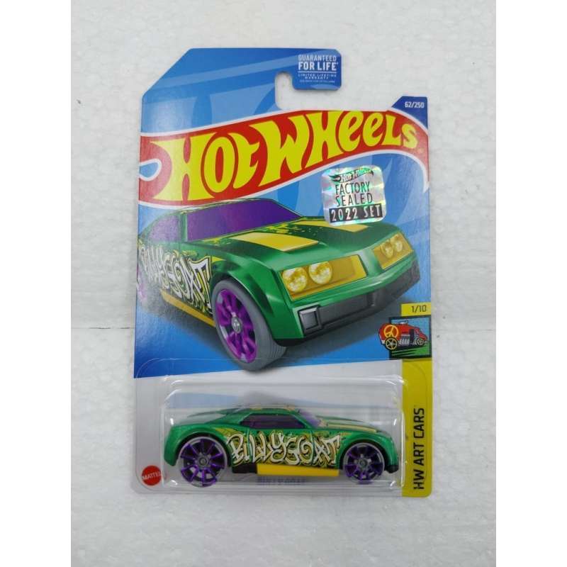Promo Hot Wheels Factory Sealed 2022 Bully Goat Hijau Art Cars Diskon ...
