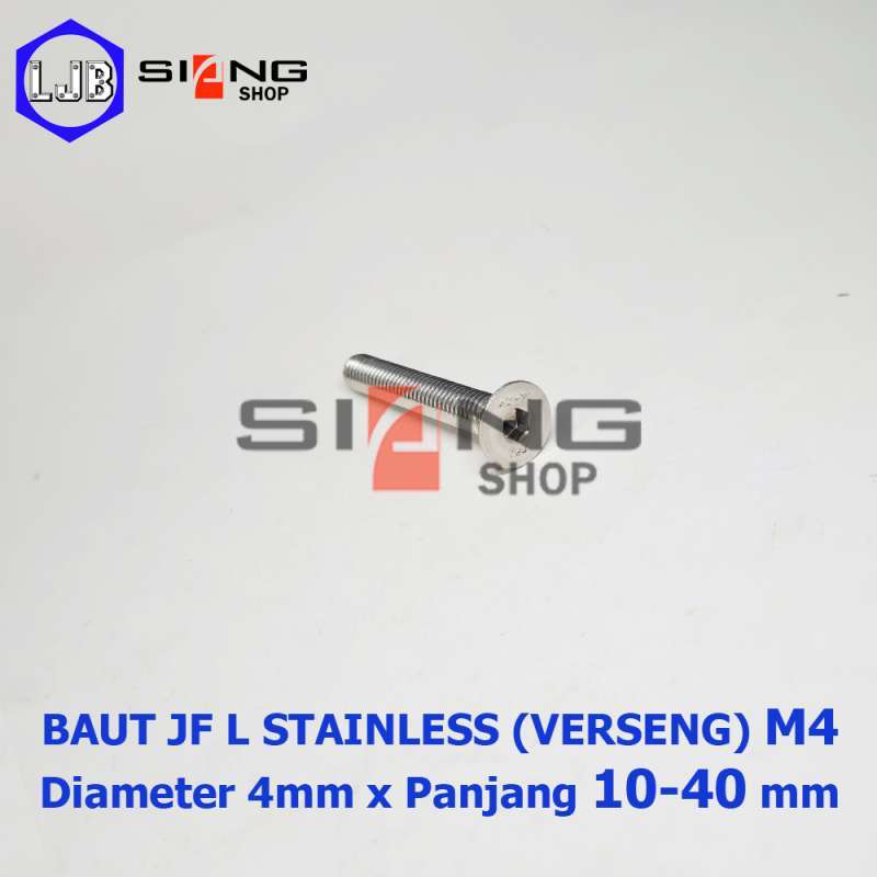 Jual Baut JF L M4 Stainless 304 THE A2-70 (Verseng) - 35mm (3.5cm) di Seller siang shop ...