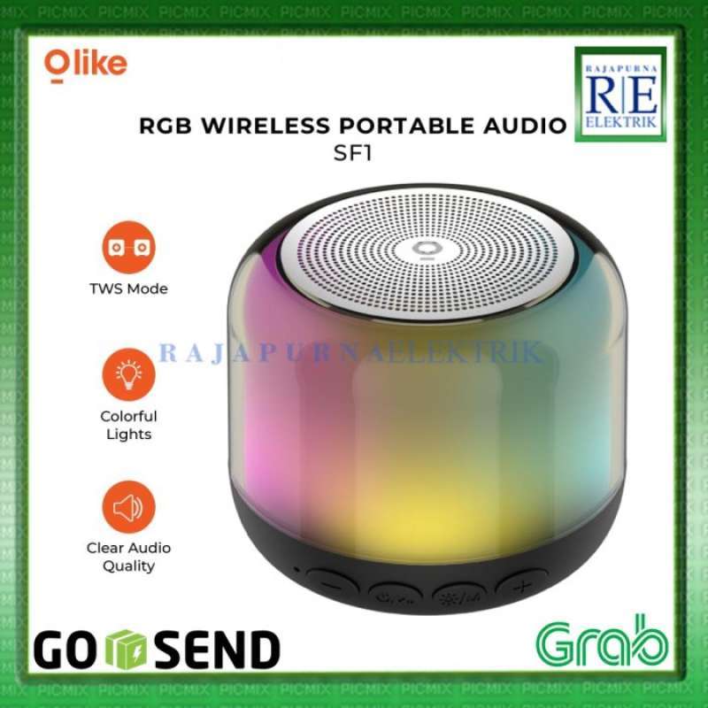 Promo OLIKE PORTABLE WIRELESS SPEAKER RGB LIGHT BLUETOOTH SMART TWS ...