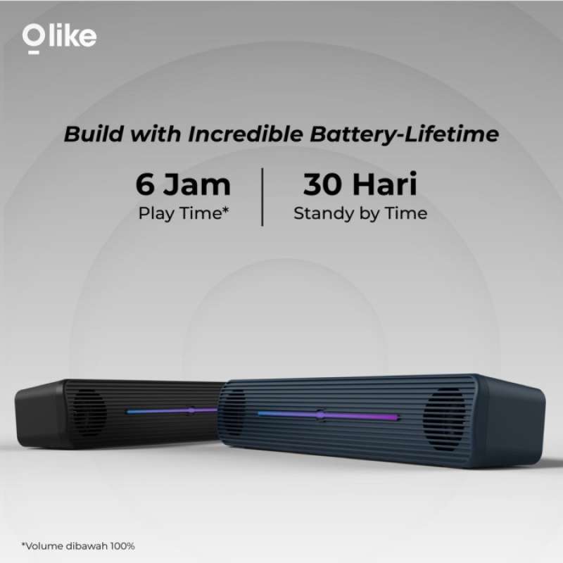 Promo Olike Bluetooth Speaker RGB Lightning Long lasting Battery ...