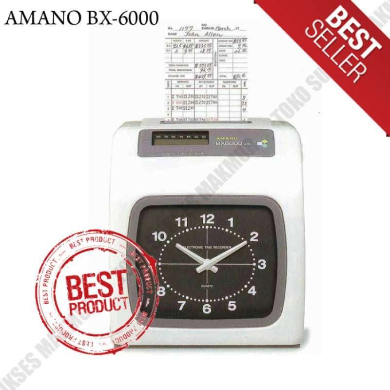 Promo Amano Bx6000 Mesin Absen Absensi Ceklok Manual Backup Battery ...