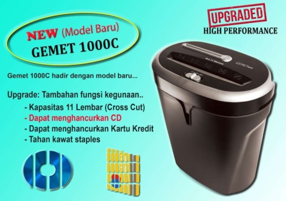 Promo Gemet Penghancur Kertas (Paper Shredder) 1000 C Terbaik Diskon 7% ...