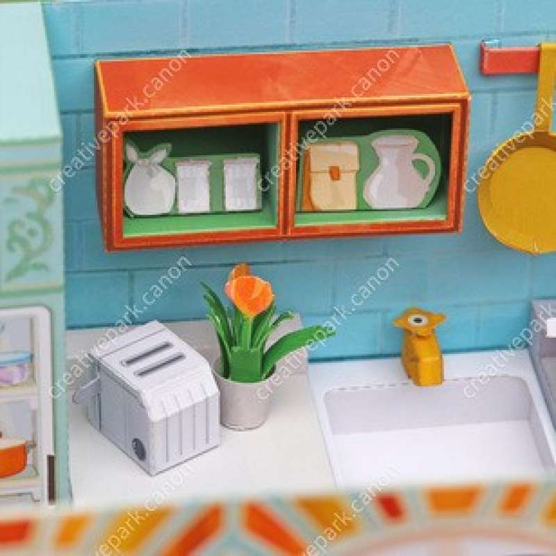 Promo MINIATURE WORLD INTERIOR HOUSE KITCHEN PAPERCRAFT - LUTOFIA ...