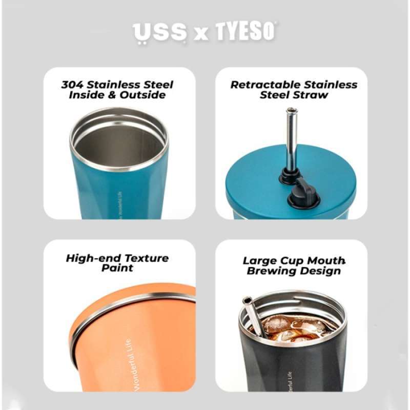Promo Uss X Tyeso Tumbler Gelas Kopi Aesthetic 600 Ml Resmi -lorena Diskon 50% Di Seller Lorena ...