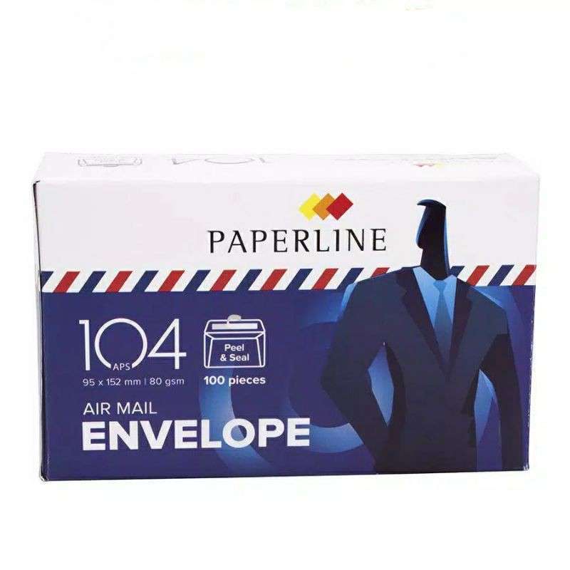 Jual Amplop 104 Am Airmail Paperline/ Amplop Putih Kecil Garis Merah ...