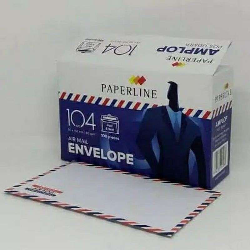Jual Amplop 104 Am Airmail Paperline/ Amplop Putih Kecil Garis Merah Biru Di Seller Jumon_mart ...