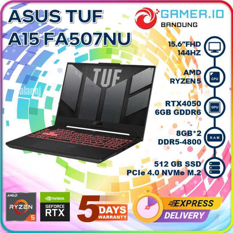 Jual Asus Tuf A15 Fa507nu Ryzen 5 7535hs Rtx4050 16gb 512gb 15.6fhd ...