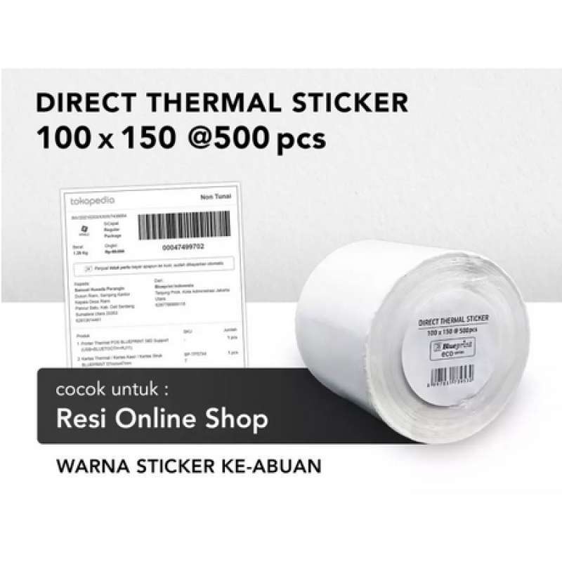 Jual Kertas Thermal Kertas Stiker Label Thermal Ukuran 100 x 150 MM di ...