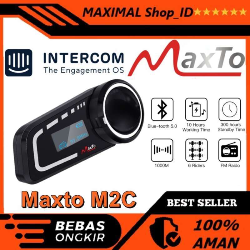 Promo Intercom Maxto M2C 6 Rider Intercom Bluetooth Helm Diskon 9% di Seller Diamond Care ...