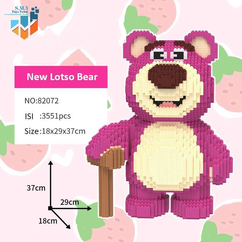 Promo Smy Nano Blocks Big Lotso Bear Series 3d Model, Mainan Blok Susun ...