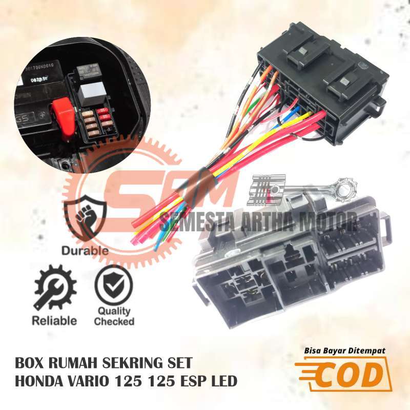 Jual Rumah Sikring Tancap Box Honda Vario 125 150 LED EsP Fuse Sekring ...