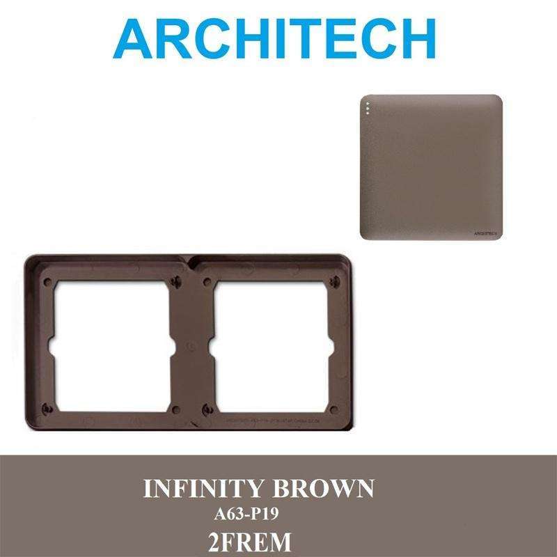 Jual Architech Infinity A63-p19 Frame / Bingkai Stop Kontak / Saklar - 2 Frame Brown Di Seller ...