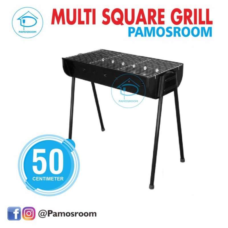 Promo Sale Maspion Multi Square Grill 50 Cm Alat Bakar Bbq Panggangan ...