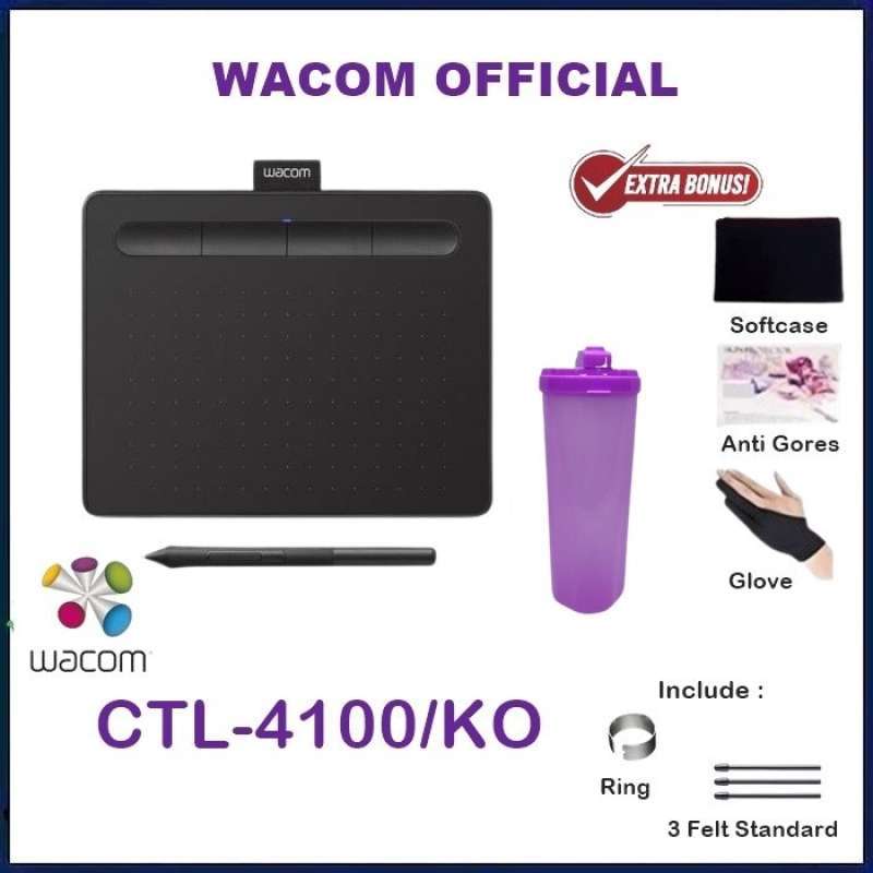 Promo Wacom Intuos Drawing Tablet Small CTL-4100/K0-CX CTL 4100 ...