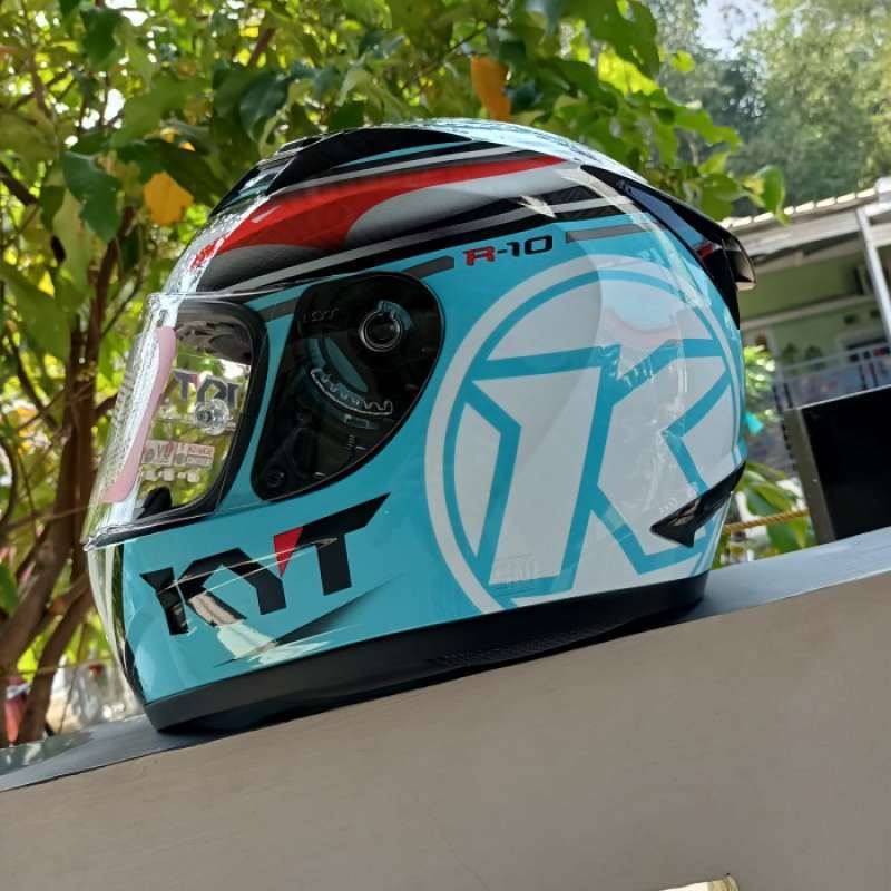 Promo KYT R10 FLAT&PINLOCK READY KABUKI CATMETAL MATT/RED - Aquamarine ...