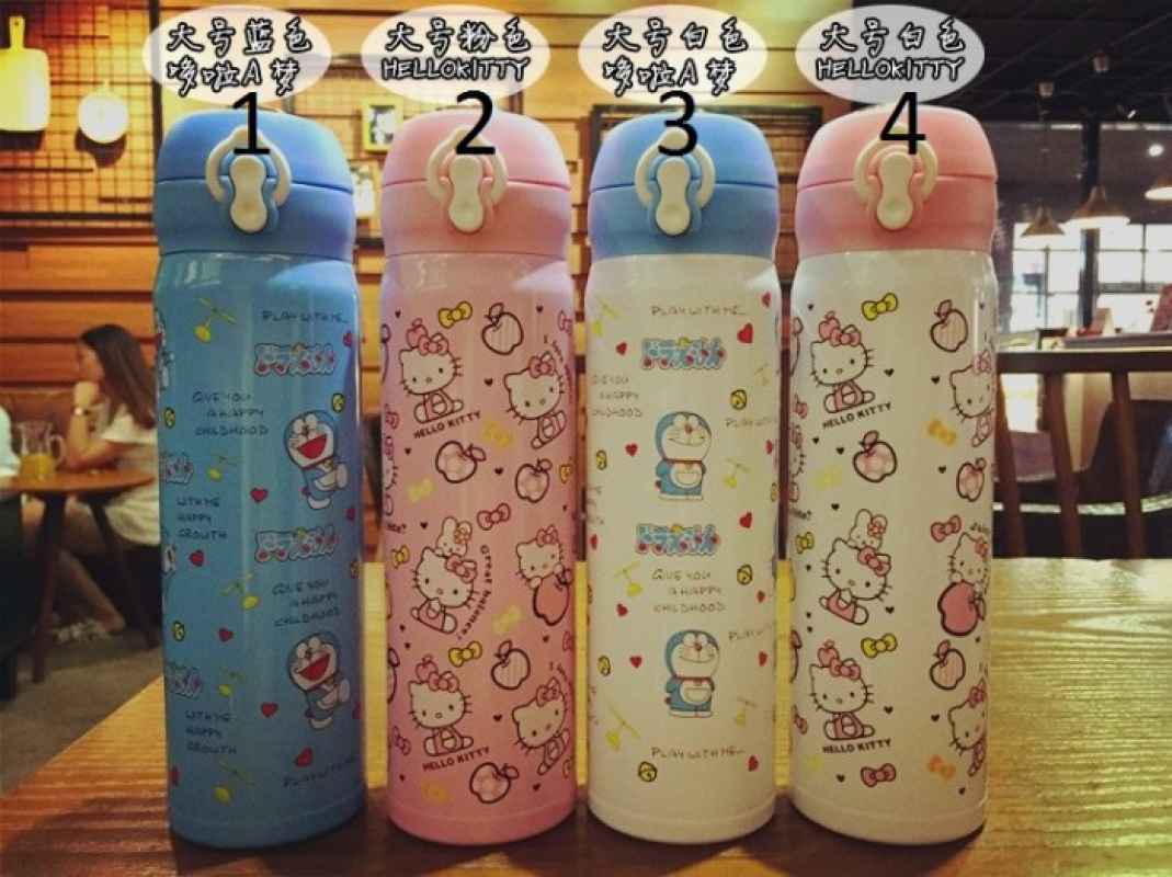 Promo THERMOS VACUM BOTTLE STAINLESS STEEL HELLO KITTY DORAEMON-BOTOL TERMOS - Pink Kitty Diskon ...