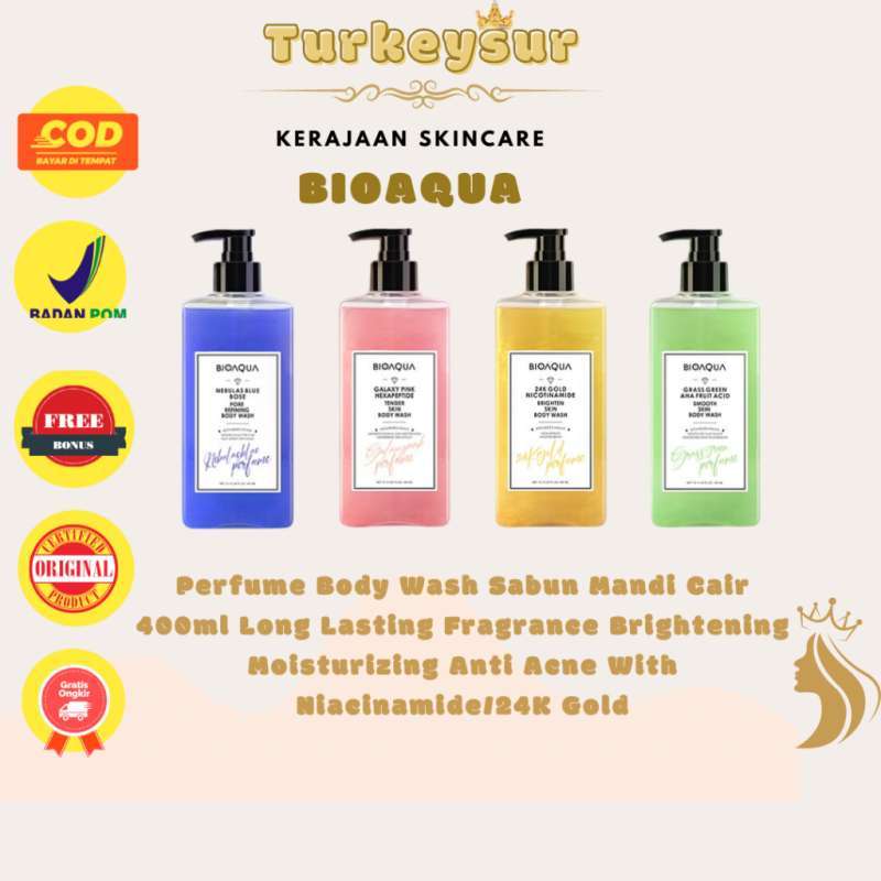 Jual BIOAQUA Perfume Body Wash Sabun Mandi Cair 400ml Long Lasting ...