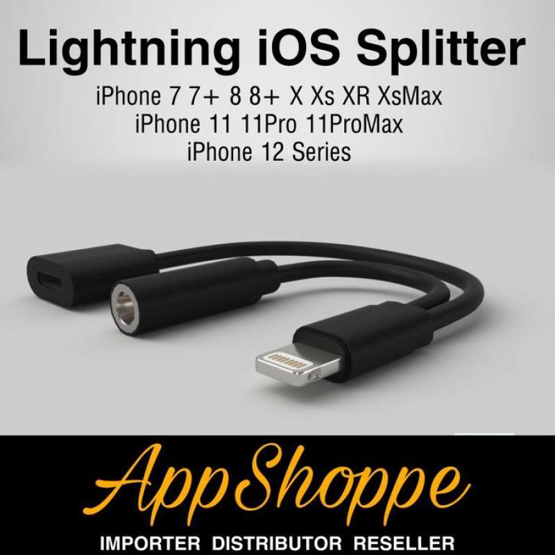 Promo LIGHTNING DUAL SPLITTER JACK AUDIO IOS AUX ADAPTER SPLITTER ...