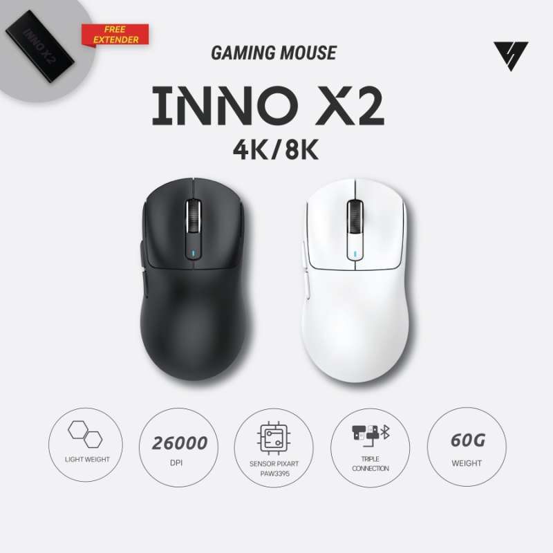 Jual Vortexseries Inno X2 SuperLight 4K Wireless Gaming Mouse di Seller ...