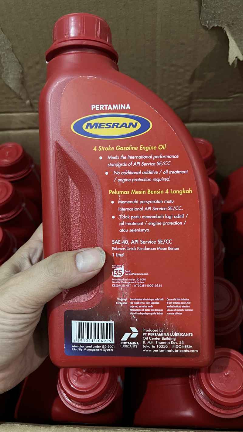 Jual Oli Mesran 40 Sae Pertamina 1 Liter Di Seller Distributorfei ...