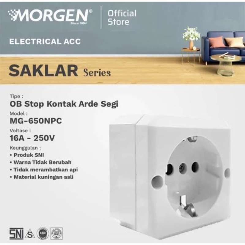 Jual Stop Kontak Morgen MG 650 NPC OB Outbow Segi di Seller ...