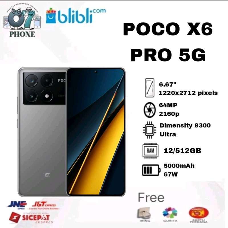 Jual Poco X6 Pro 5g 12/512gb Ram 12gb Dan Internal 512gb Smartphone Garansi Resmi Indonesia Di ...