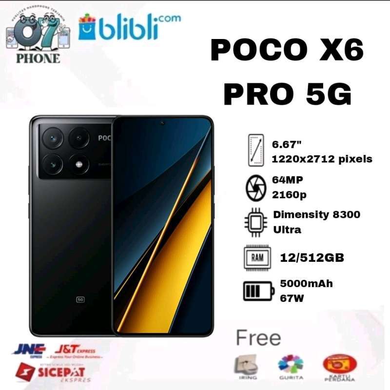 Jual Poco X6 Pro 5g 12/512gb Ram 12gb Dan Internal 512gb Smartphone Garansi Resmi Indonesia Di ...