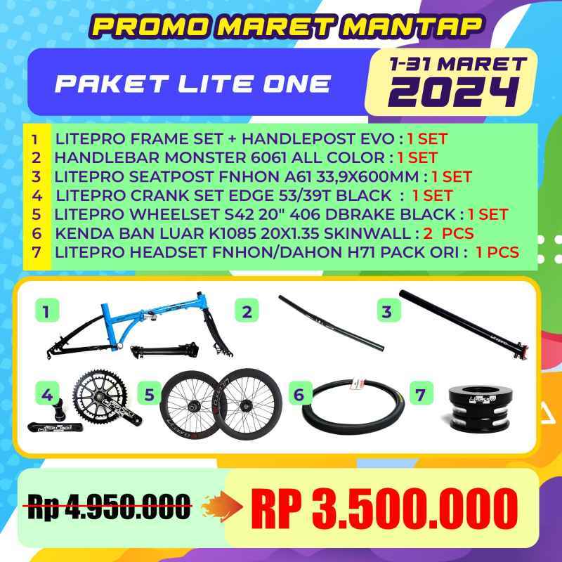 Promo BEST DEAL PAKET LITEPRO LITE ONE FRAMESET EVO - TOSCA Diskon 29% ...