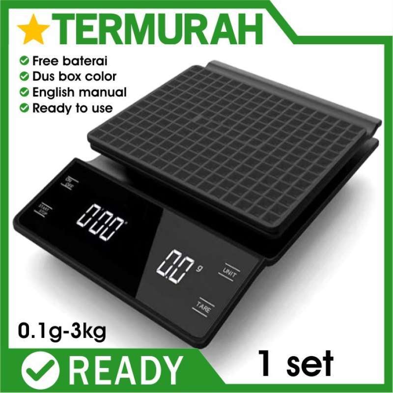 Promo Timbangan Kopi Digital 3kg Timer V60 Drip Coffee Scale Touch Screen Diskon 23% Di Seller ...