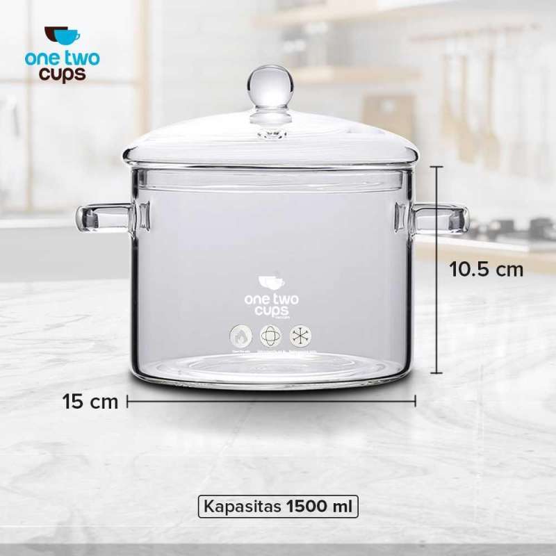 Jual Panci Kaca Glass Cooking Pot Borosilicate Tahan Panas Api Ywj-1265 ...